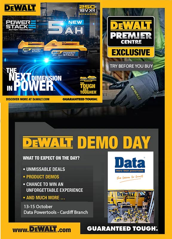 DeWALT POWERSTACK 5.0ah Launch Event at our Cardiff Branch - October 13-15